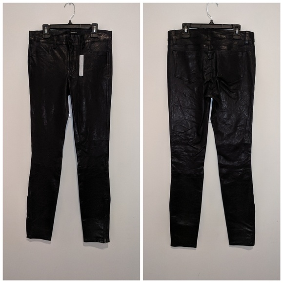 J Brand | Pants & Jumpsuits | J Brand Deep Navy Skinny Leather Jeans ...